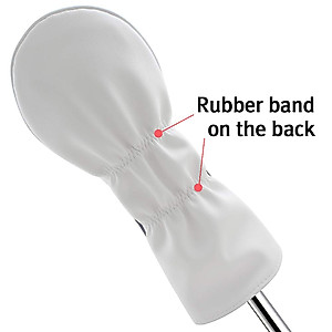 AIMSHARK Mark Golf Head Covers/Driver Cover/Fairway Wood Cover/Utility Cover (Mark U/W Cover Black)