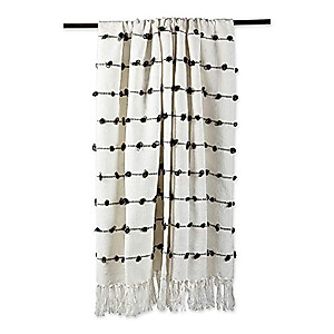 DII Woven Loop Throw Collection, 50x60, Off-White