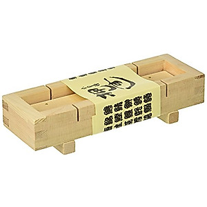 JapanBargain, Sushi Press Maker Rectangular Wooden Oshizushi Box Sushi Mold Oshizushihako, 8.5 inch x 2.75 inch