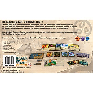 Greater Than Games | Spirit Island: Feather & Flame - Foil Panels | Cooperative Strategy Board Game Accessory | Premium Component Upgrade