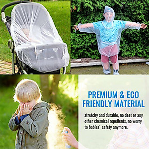 No-See-Ums Mosquito Net for Stroller Finest Holes Mesh 2000 Universal Size Stroller Bug Net, No Harmful Chemicals and Breathable for Stroller, Playpen & Car Seat Available in Grey or Coffee