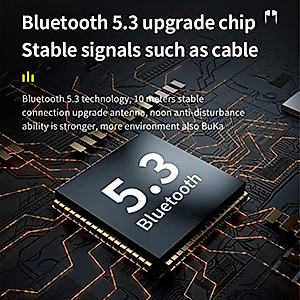 K10 Bluetooth 5.3 Mini Wireless Earbuds in Ear Headphones Built-in Microphone, Light-Weight IPX5 Waterproof Stereo Headset with Charging Case for Sport