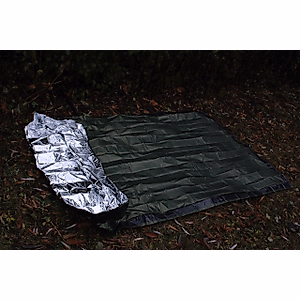 (Army Green) Emergency Sleeping Bag (+ FREE Emergency Blanket) - Lightweight, Waterproof Bivy Sack made with our Advanced Thermal Material + Nylon Carry Bag, Camping Gear & Bug Out Bags & Kits