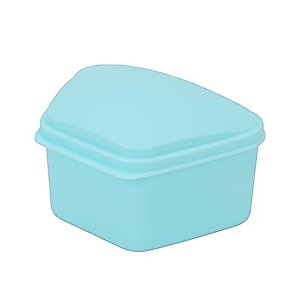Retainer Case Retainer, Trapezoid Retainer Case Travel Portable Denture Mouth Guard Storage Box for Home Office(Blue) Retainer Case