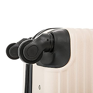 InUSA RESILIENCE Luggage with Spinner Wheels | Durable Lightweight Hardside Suitcase, Spacious Travel Bag with Handle and Trolley | 28-Inch Large Checked Luggage | Sand