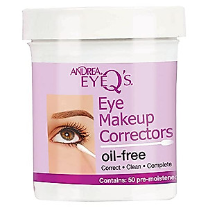 Andrea Eyeq's Oil-free Eye Make-up Correctors Pre-moistened Swabs, (Pack of 6) 300 Count