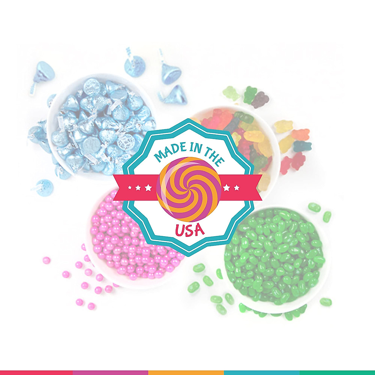 324ct Mazel Tov Bar Mitzvah Stickers for Kisses Candy (324ct) - Candy Not Included