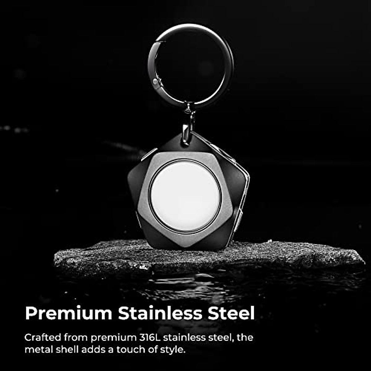 PITAKA AirTag Holder with Key Ring, Easy Carrying AirTag KeyChain with Compact Multi Tools, [PitaTag for Multi-tool] Stainless Steel & Silicone Made