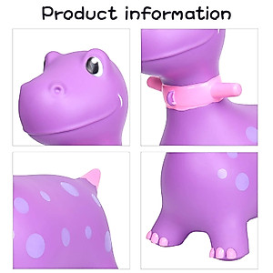 AOLIGE Bouncy Horse Animals for Toddlers 1-3 Dinosaur Hopping Toys for Kids Inflatable Toddler Bounce Toys Ride On Animal Hopper Toys with Pump (Purple)