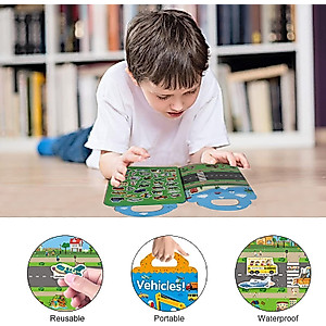 Sticker Books for Kids, Window Clings for Kids Toddlers, Reusable Activity Book Vehicle Insect Ocean Animal for Boys Girls Preschool Educational Travel Toys Birthday Gifts for Kids 3 4