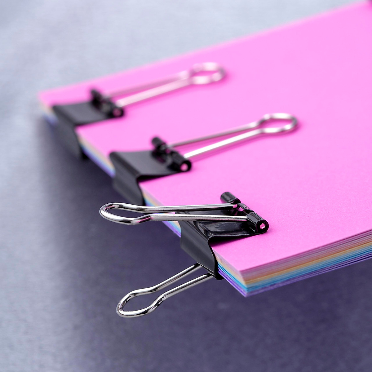 Officemate Small Binder Clips, Black, 12 Boxes of 1 Dozen Each (144 Total) (99020)