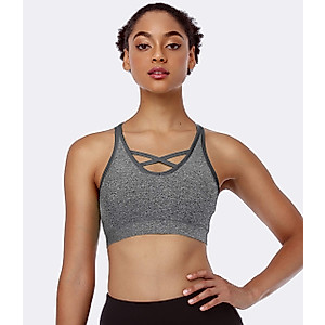 ANGOOL Strappy Sports Bras for Women - Medium Support Wirefree Yoga Bra Activewear 3 Pack