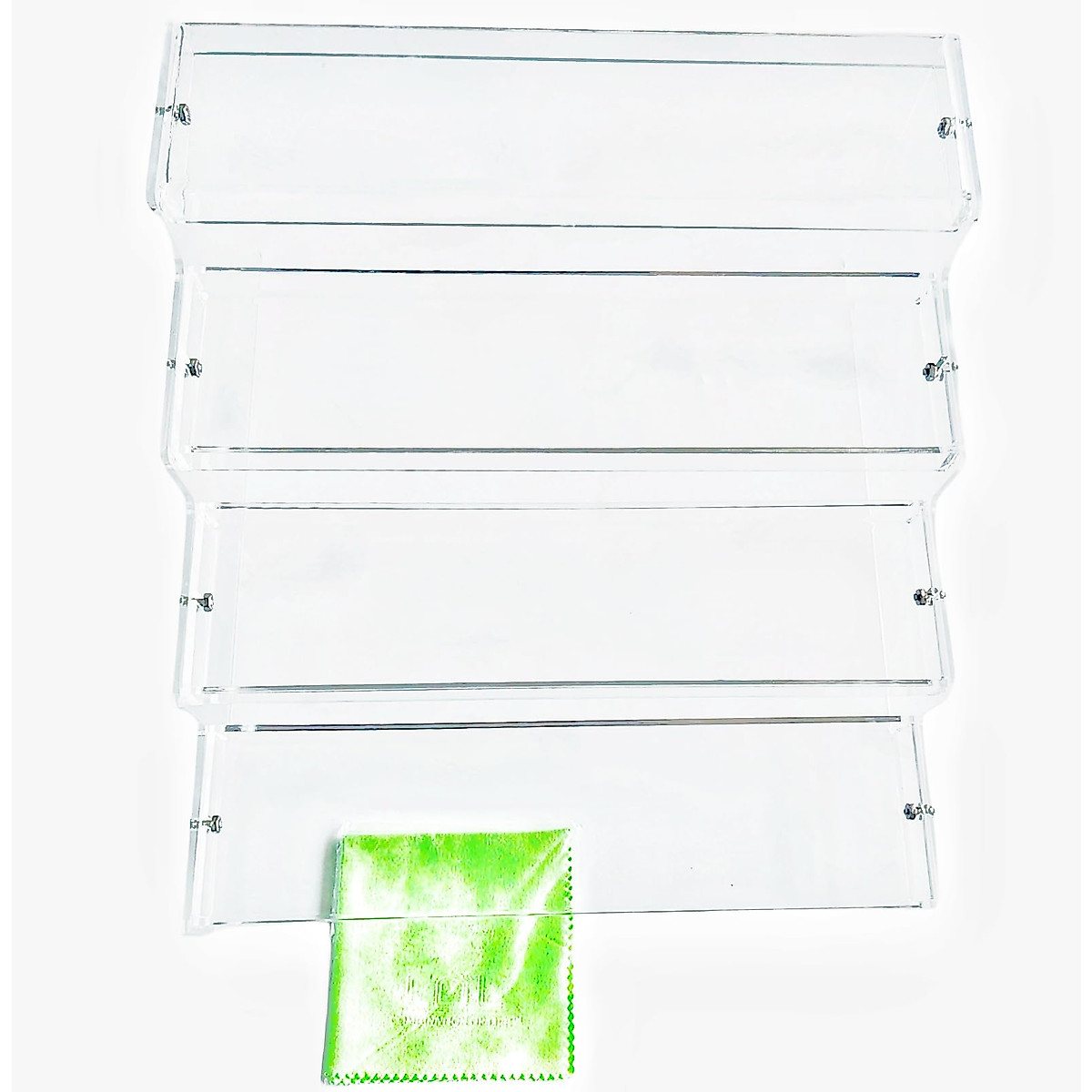 Combination of Life 4 Tier Buffet Riser Display Shelf Pop Stand Perfume Organiser 9"x7.4" with 1.9" Depth Sheet