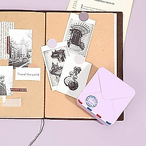 Phomemo M02S Mini Printer- Bluetooth Thermal Photo Printer with 3 Rolls Colorful Sticker Paper, Compatible with iOS + Android for Plan Journal, Study Notes, Art Creation, Work, Gift, Purple