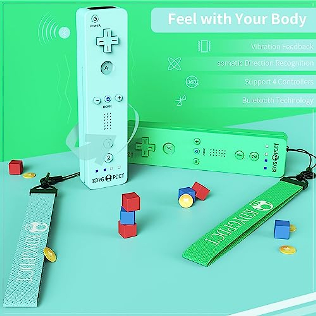 KDYGPDCT Wii Controller 2 Pack,Wii Game Wireless Controller for Nintendo Wii U Console,2023 New Wii Controller with Wrist Strap,Smoother Feel and Increased Experience