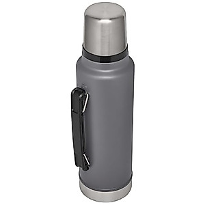 Stanley Classic Vacuum Insulated Wide Mouth Bottle - Charcoal - BPA-Free 18/8 Stainless Steel Thermos for Cold & Hot Beverages - 1.5 QT