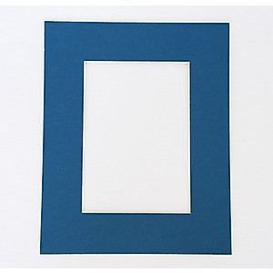 topseller100, Pack of 10 BLUE 8x10 Picture Mats Matting with White Core Bevel Cut for 5x7 Pictures