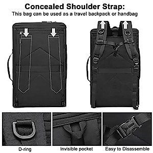 Asenlin Travel Backpack for Women Men，40L Large Carry on Backpack，17 Inch Laptop Backpack Flight Approved Water Resistant Sports Luggage for Casual Daypack Hiking Backpack-Black