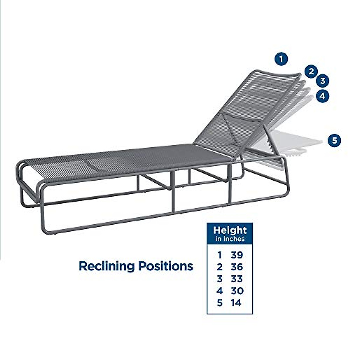 CosmoLiving by Cosmopolitan Nyla Chaise Lounger, Charcoal