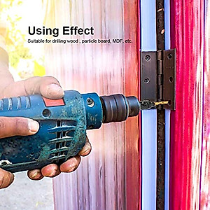 Szliyands 1/4 inch Hex Shank Countersink Drill Bit Power Tools Accessories for Plastic Metal Woodworking Tool by Power Drill 5Pcs/Set （5/6/8/10/12#）