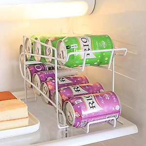 Isabelvictoria Cans Storage Holders Racks Beverage Soda Coke Beer Can Dispenser Storage Rack Refrigerator Kitchen Organizer Tools