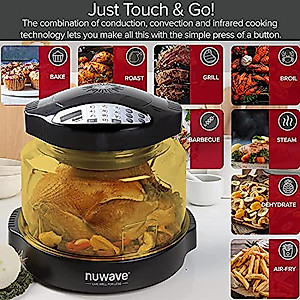 Nuwave (Renewed) Oven Pro Plus Countertop Convection Oven with Power Dome, Triple Combo Cooking Power, Black