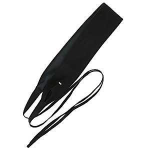 FASHIONGEN - Woman leatherette waisband Obi Belt, MICA - Black, S-M