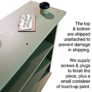 Sawdust City Solid Wood Hall Bookcase (Solid Williamsburg Blue)