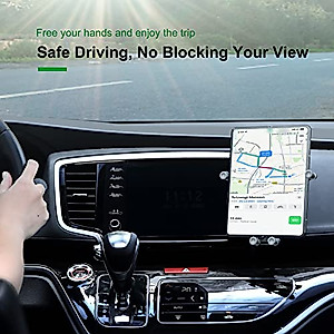 Xuenair Amazing Z Fold Car Mount Universal Z Fold 4 Car Mount Aluminum,Vent Samsung Z Fold 3 Car Mount for Galaxy Z Fold 4 3 2[Without CASE] S21 S20 iPhone 13 pro max 4.7-8" Phones-Black