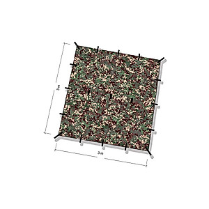 DD Hammocks - DD Tarp 3x3 - MC (10ft x 10ft) - 100% Waterproof - Lightweight & Multifunctional Camo Rainfly Tarp Tent Shelter for Camping Backpacking & Hiking Adventure
