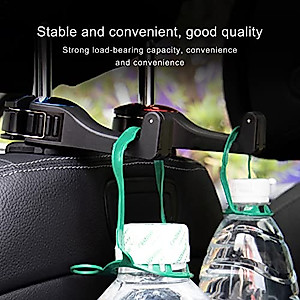 Ajxn 2 in 1 Car Seat Hooks for Purses and Bags with Phone Holder，Automative Headrest Purse Handbag Holder Hangers Organizers,Falling Resistance, Quietness and Universal Fit 2PCS (Red)