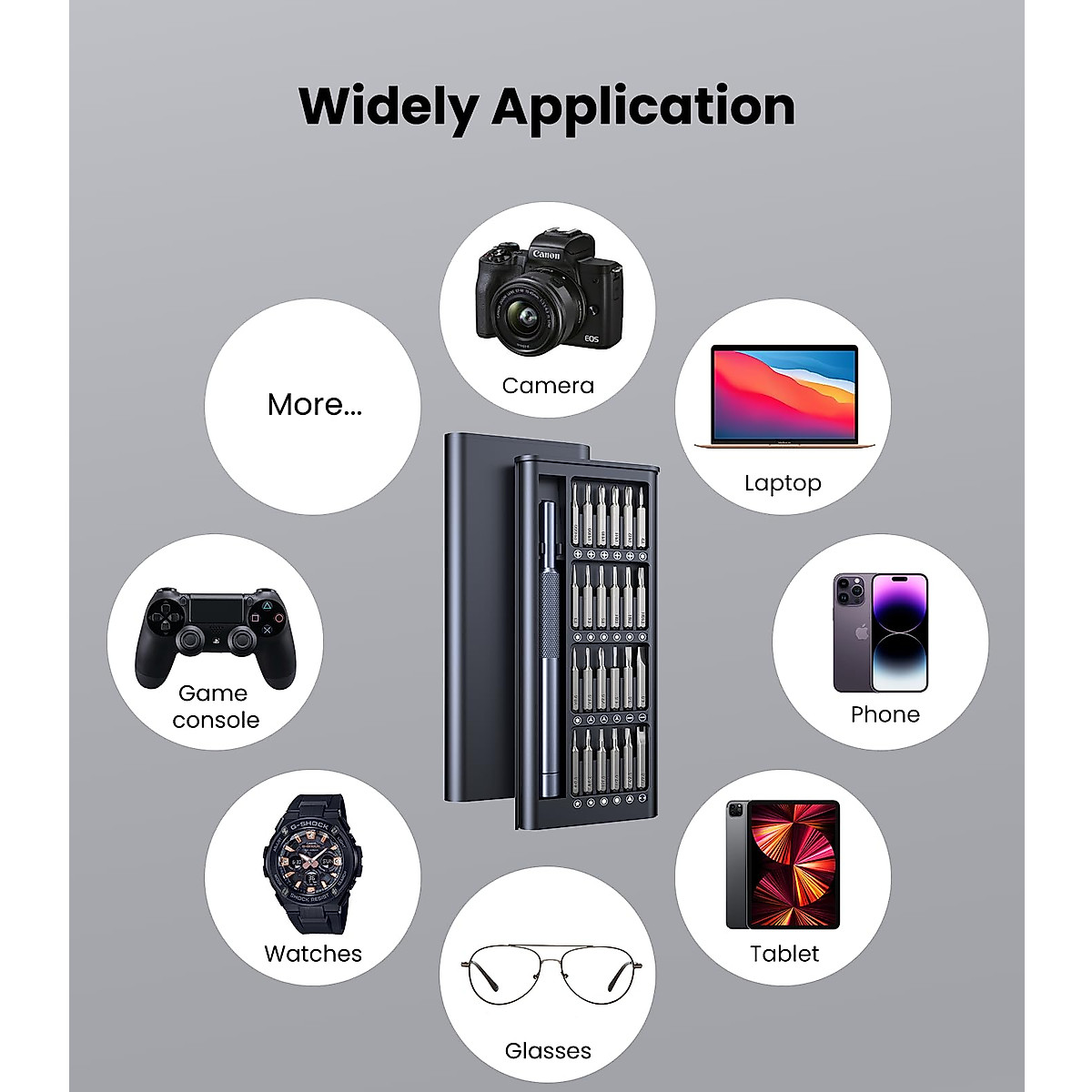 AXTH 25-in-1 Small Precision Screwdriver Set, Professional Magnetic Mini Repair Tool Kit for Phone, Computer, Watch, Laptop, Macbook, Ring Doorbell, Eyeglass, Electronic, [Bearing Steel] Screw Driver