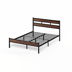 ZINUS Roman Bamboo and Metal Platform Bed Frame / No Box Spring Needed / Easy Assembly, Full