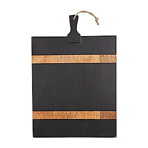 Mud Pie Wooden Square Board, Black, 23 1/4" x 16 3/4"