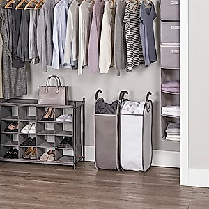 4 Pocket Laundry Hamper With Wheels by Neatfreak! - Rolling Storage Cart With 4 x Dirty Clothes Hamper Tote Bags For Towels, Blankets & Bathroom Organization - Quad Laundry Sorter - 39 x 16 x 35 in