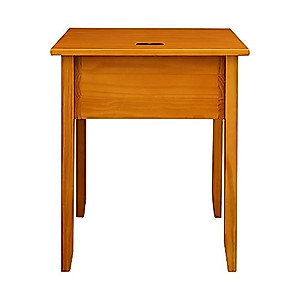 Casual Home Lucia USB Port-Honey Oak Nightstand