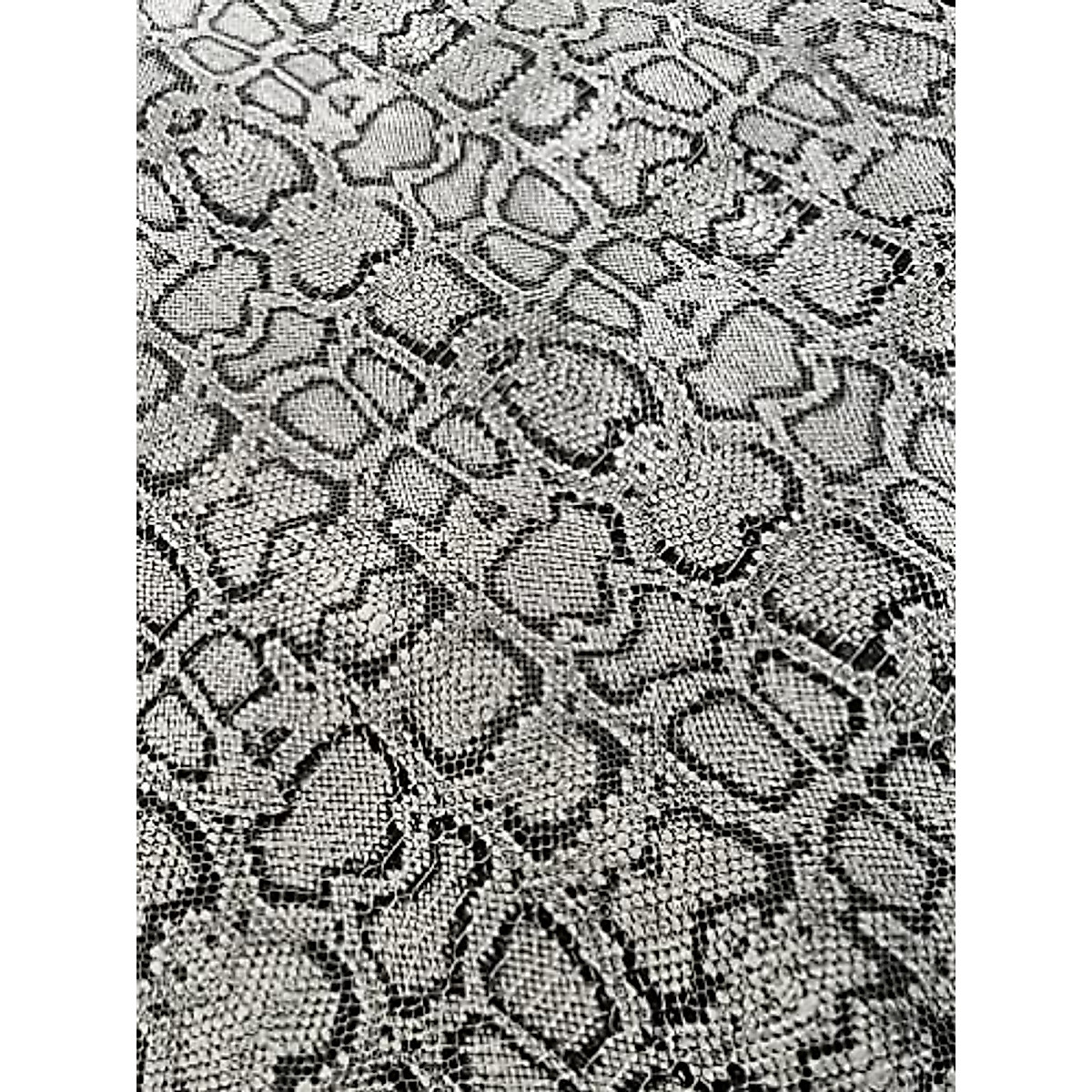 FABRICS FOREVER - Faux Leather Anaconda Snake Skin Black White Upholstery Fabric by The Yard - 54’’ Wide | Black White Snake Skin Vinyl Fabric Material Faux Leather Sheets for DIY, Upholstery Crafts