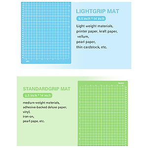 Gwybkq Cutting Mat for Cricut Joy Xtra 12x8.5in 6 Pack Variety Adhesive (Standard & Light Grip) Reusable Craft Cutting Mats Sticky Accessories Replacement for Cricut Maker & Explore