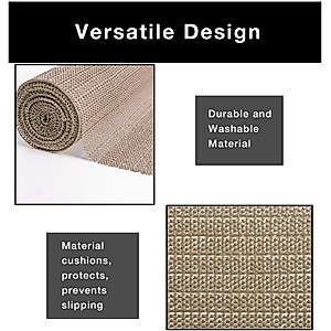 Smart Design Original Grip Shelf Liner - 12 Inch x 45 Feet (Set of 9 Rolls Total) - Non Adhesive, Strong Grip Bottom, Easy Clean Kitchen Drawer, Cabinet, Cupboard Dresser Cover, Non Slip - Taupe