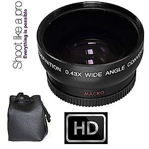 HD Wide Angle with Macro Lens for PANASONIC DMC-G5KK DMC-G5 (52mm Compatible)