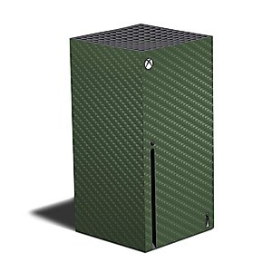 Mighty Skins Carbon Fiber Skin Compatible with Xbox Series X - Solid Olive Protective, Durable Textured Carbon Fiber Finish Easy to Apply and Change Styles Made in The USA (CF-MIXBSERX-Solid Olive)