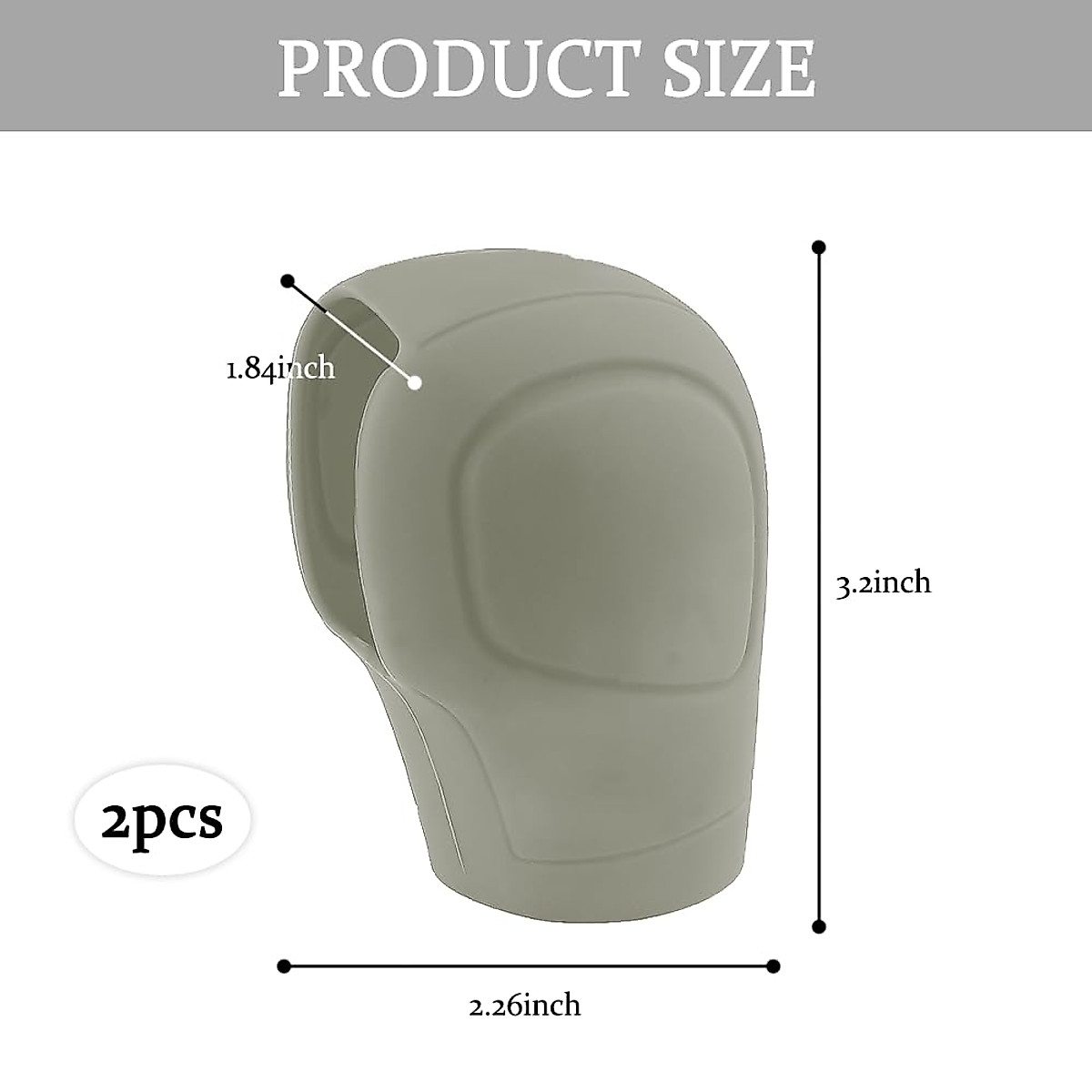 OFBAND 2PCS Silicone Car Gear Shift Cover,Anti-Slip Shift Knob Cover Effectively Protects Stick Shift Knob,Universal car Interior Accessories Gear Shifter Knobs Decoration (Beige)
