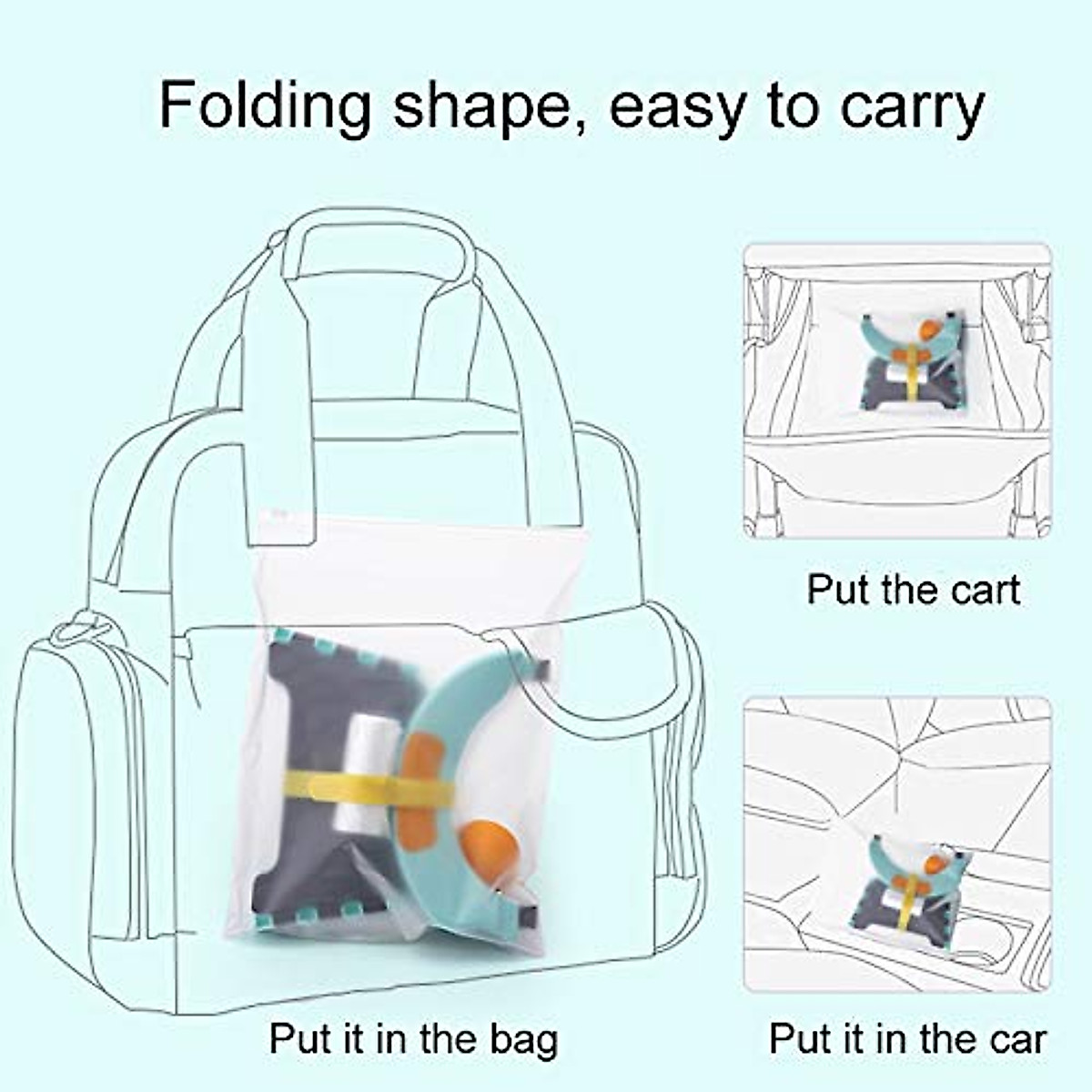 Yeking Toddler Potty seat, Portable Toddler Potty Training Seat, Travel Potty, Foldable Toilet Seat, Baby Potty Seat for Indoor and Outdoor (White)