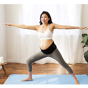 CABEA Baby Belly Band Sport Pregnancy Maternity Belt Abdominal Hip Back Support Black (Small 0-6 fits waist 30-40")