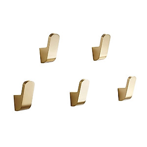 Cabilock 2pcs Towel Hooks Coat Hooks Wall Mounted Clothing Rack Metal Clothing Rack Bath Hook Brass Decor Wall Hooks Decorative Hooks Wall-Mounted Door Hook Towel Rack Coat Hanger Hook up