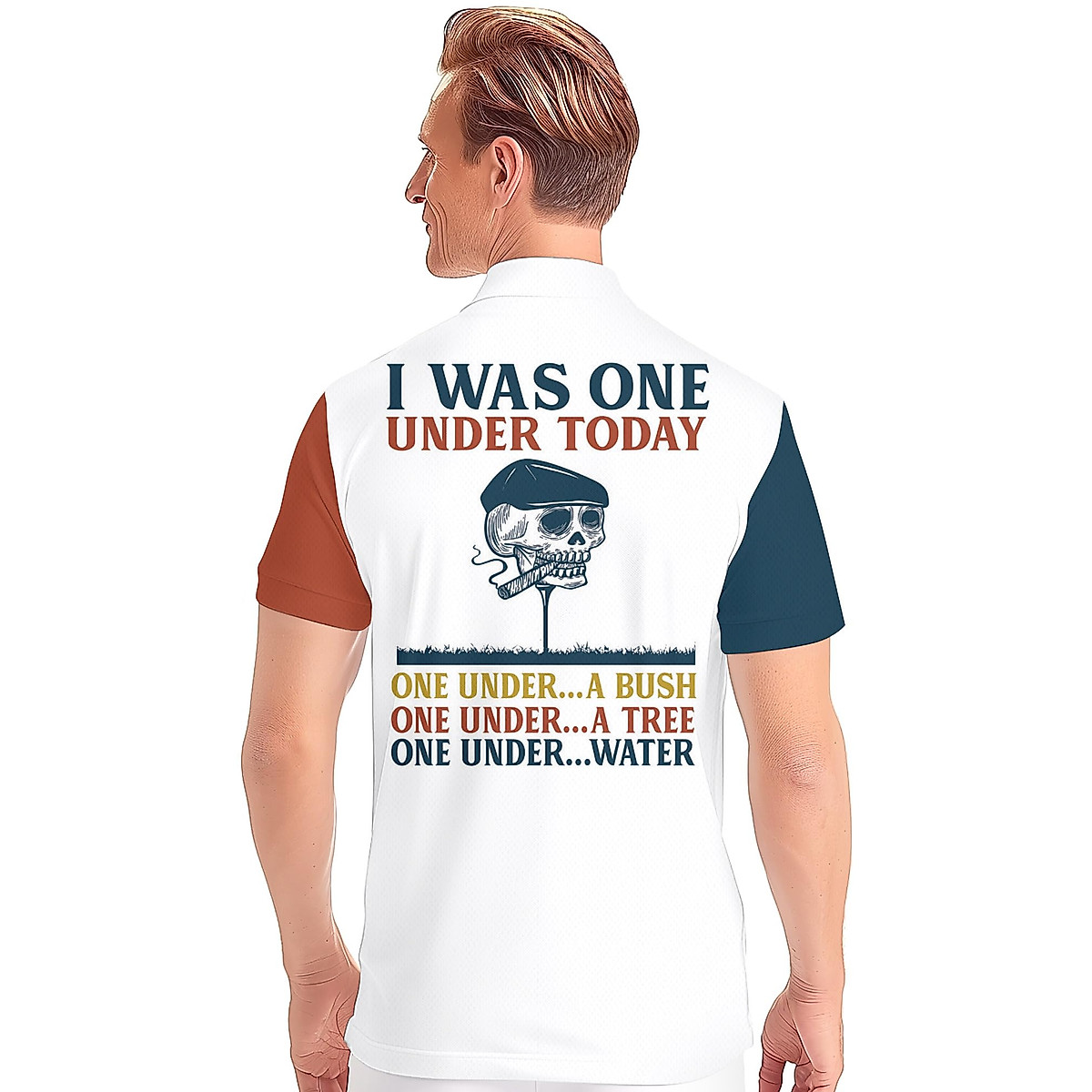 PAGYMO Golf Shirts for Men Hawaiian Crazy Funny Print Mens Polo Shirt Skull Shirts, X-Large, Aop-polo-13582