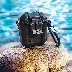 PELICAN - Marine Series Case - Compatible with AirPods 1-2 - Waterproof - Military Drop Protection - Black