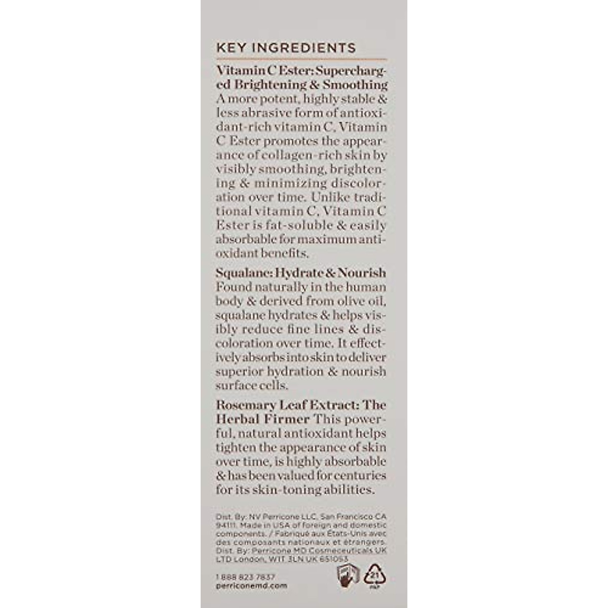 Perricone MD Vitamin C Ester Brightening Serum 1 Fl Oz (Pack of 1)