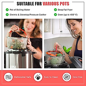 Original Salbree Steamer Basket for 6 quart Instant Pot Accessories, Stainless Steel Strainer and Insert fits IP Insta Pot, Instapot 6 qt, Other Pressure Cookers & Pots, with Handle [3qt 8qt avail]