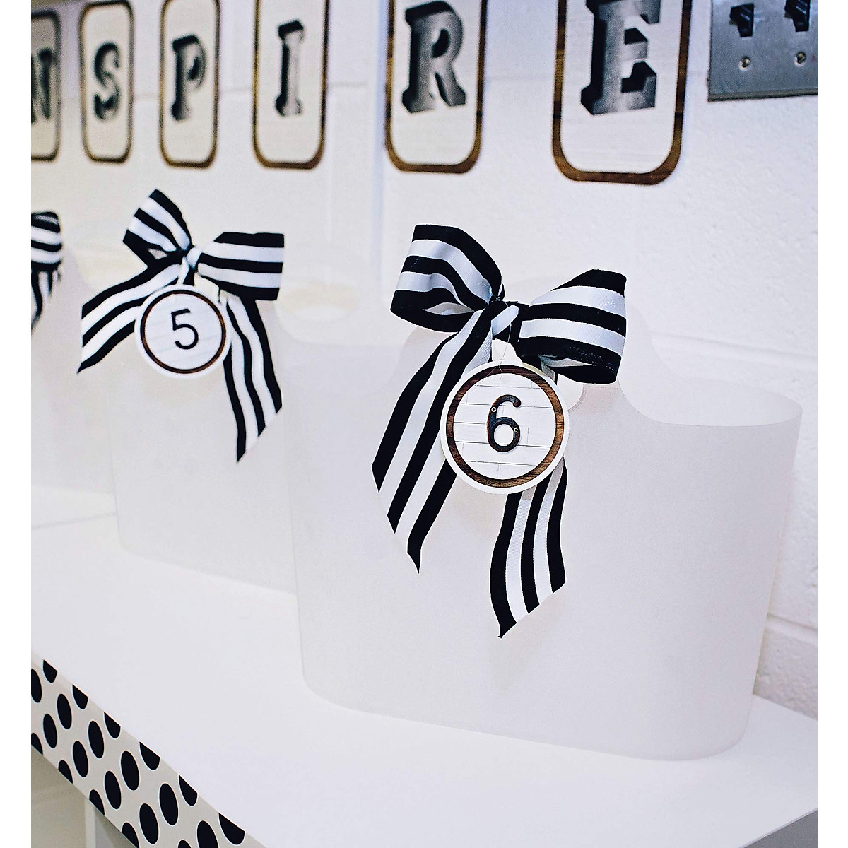 Schoolgirl Style - Industrial Chic | Student Numbers Colorful Cut-Outs, Classroom Décor, 35 Pieces, White, Brown, 3" x 3" (120542)